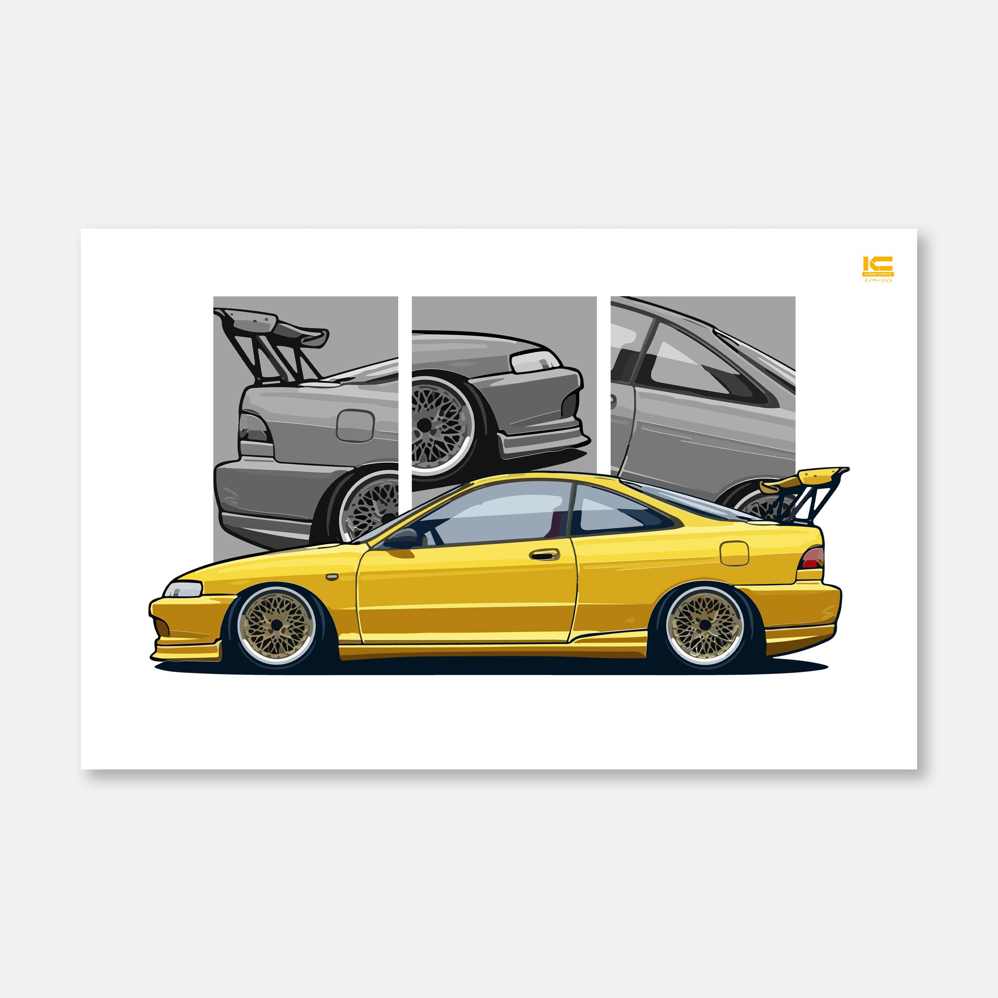 Exclusive Acura Integra Poster | Handcrafted Car Art Reflecting True ...