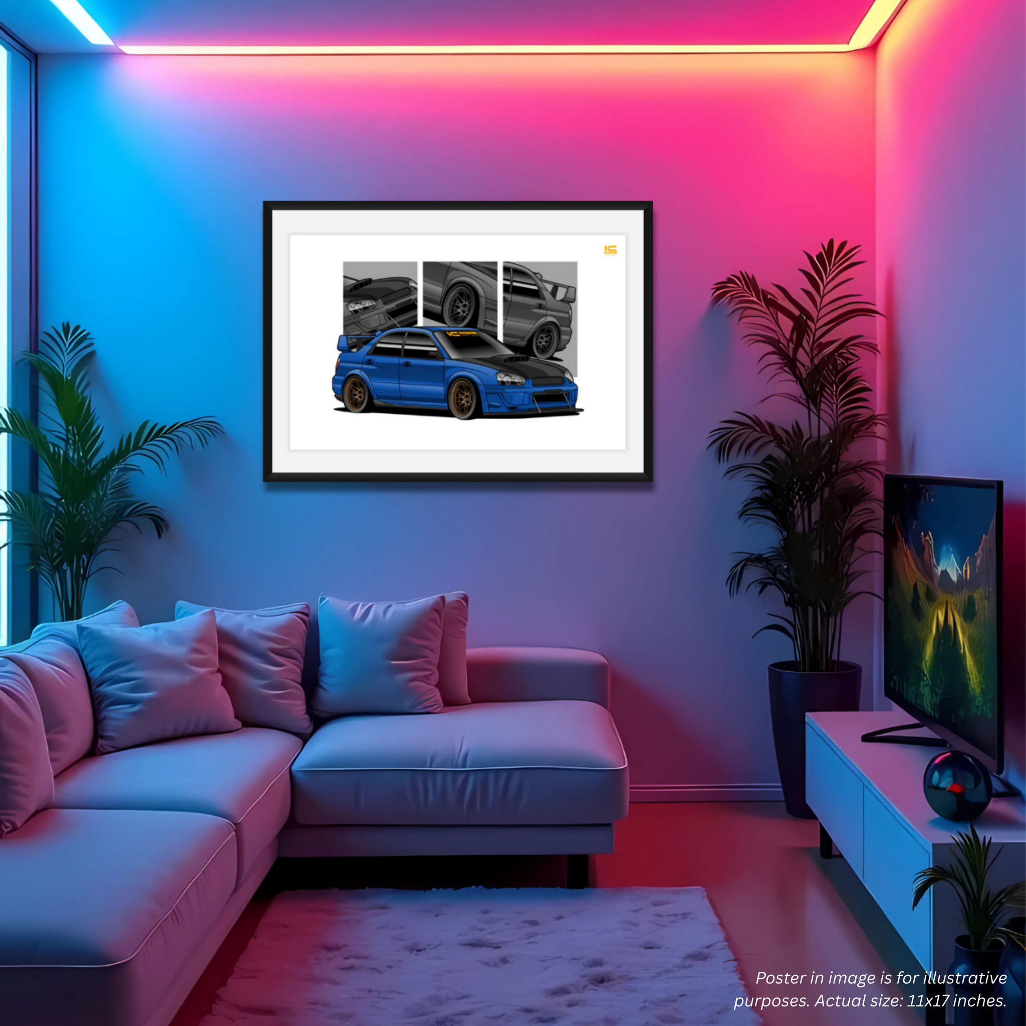 Exclusive Subaru WRX STI Poster - Blob-Eye | Authentic Car Art for ...